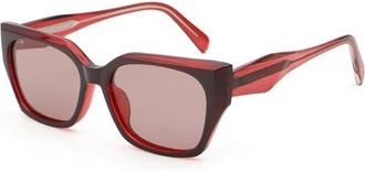 Generic Lunettes De Soleil Polaris&eacute;es &Agrave; Monture Carr&eacute;e For Hommes Et Femmes, Id&eacute;ales For La Conduite En Ext&eacute;rieur, Les F&ecirc;tes Et Les Vacances &Agrave; La Plage.(Red)