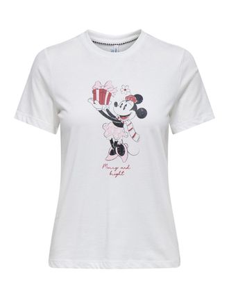 Only Onlmickey Life Reg S/S Top Box Xmas JRS