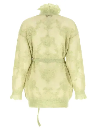 Twin-Set Jacquard Alpaca-Blend Sweater - sage green