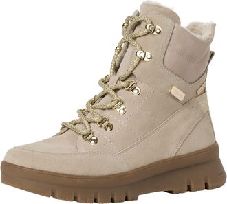 Tamaris COMFORT Damen Winterstiefeletten zum Schnüren mit Reißverschluss Gefüttert, Beige (Beige), 36 EU