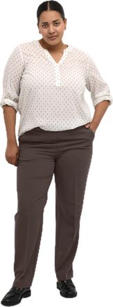 Kaffe Curve Kaffe Curve Damen Plus-Size Womens Trousers Full Length Elasticated Waist Pockets Hose, Java, 48/Grande Taille
