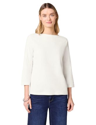 Street One Shirt in Rippstruktur Off White 44