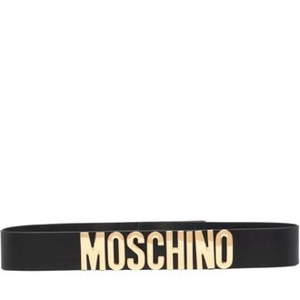 Moschino Schwarzer Lederg&uuml;rtel - - Accessories - Damen - Schwarzk - XS