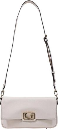 Guess Femme, Sacs, Blanc, Taille: ONE Size Sac à Main Rose en Polyéthylène avec Boucle Métallique