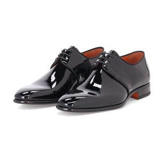 Santoni Homme, Chaussures, Noir, Taille: 43 1/2 EU Mocassin verni &agrave; bout carr&eacute;