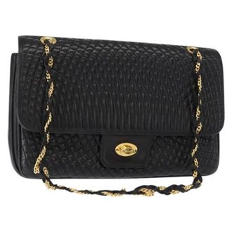 Bally Sac &agrave; bandouli&egrave;re en cuir Pre-owned - Femme - Pre-owned - Noir - Taille: ONE Size
