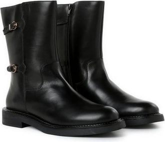 Geox Leder -Schwarz Serrarda Bottines - Schwarz