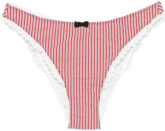 Agent Provocateur Gestreiftes Bikinihöschen - Rot