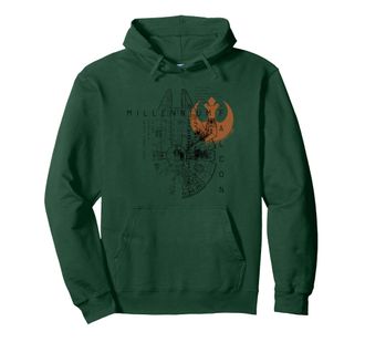 Star Wars Millennium Falcon Schematic Pullover Hoodie