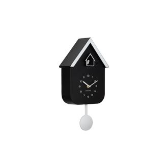 Karlsson Wanduhr Dupla Color Cuckoo - Schwarz - 21.5x21.5x41.5cm - Rechteck - Kunststoff - Wanduhr Modern Wohnzimmer - Wanduhren - Kuckucksuhr