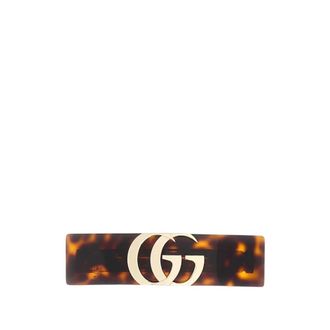 Gucci Haarspange mit Double G - - Accessories - Damen - Braun - ONE SIZE