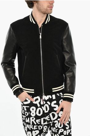 Dsquared2 Suede Jacket with Contrasting Details Gr&ouml;&szlig;e 46