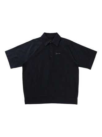 Givenchy logo-lettering polo shirt - Noir