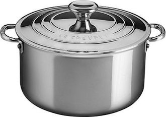 LE CREUSET Le Creuset Signature Fleischtopf mit Deckel, &Oslash; 24 cm, 3-ply PLUS Edelstahl
