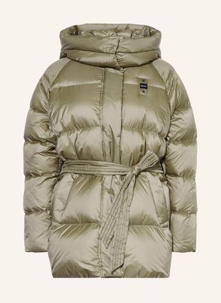 Blauer Daunenjacke Granger Mit Abnehmbarer Kapuze gruen