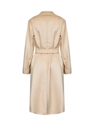 Max Mara Womens Wrap Coat Wkdresina Beige Virgin Wool