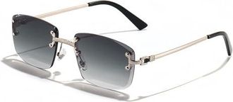 Generic Lunettes de soleil rétro tendance 2026 pour femmes et hommes, sans monture dégradé, lunettes de soleil sans monture, c10, Taille unique