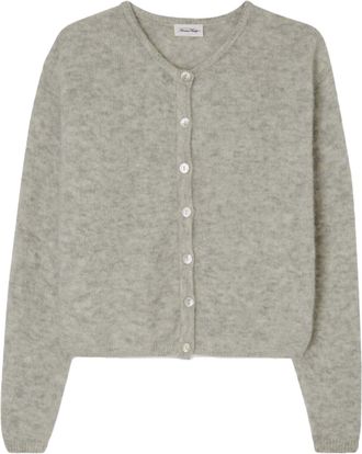 American Vintage Strickjacke VITOW mit Alpakawolle M Grau