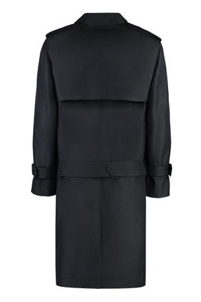 Burberry Mens Trench Coat Black Polyester Raincoats