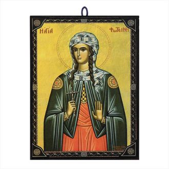 NKlaus Ikone Heiliger Swetlana Foteini 9,7x13,5x1,2cm Christliche Ikone orthodox aus Griechenland 60031