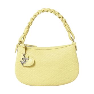 Emporio Armani A Spalla Mini Logo Ciondolo Cuore Logo All Over - Femme - Sacs - Jaune - Taille: ONE Size