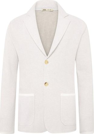 Maurizio Baldassari Eleganter Strickblazer aus einem Baumwolle-Seide-Mix in Piqu&eacute;-Qualit&auml;t in