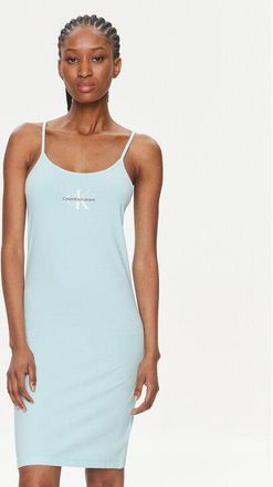 Calvin Klein Jeans Sommerkleid J20J223420 Himmelblau Slim Fit