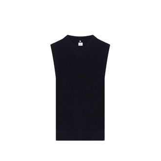 Au Printemps Paris Ärmelloser Pullover - Blau