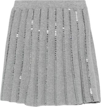 Ermanno Scervino Femme, Jupes, Gris, Taille: 34 FR Jupe Tricot&eacute;e