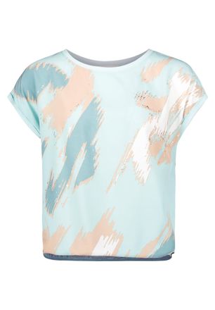 Betty & Co Damen Casual-Shirt mit Print XL, Mint/Petrol