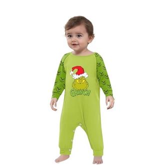 Generic Le Grinch Pyjama Noel Famille De Grinch Ensembles Couple Ensemble The Vetement Deguisement Hiver Chaud Et Doux Coton Costume Assorti Bebe Homme Noël A