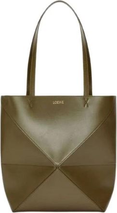 Loewe Femme, Sacs, Vert, Taille: ONE Size Medium Puzzle Fold Tote
