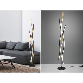 Trio Leuchten Neuwertig] Trio Lighting Led Stehleuchte Blaze Stehlampe Standleuchte Mit Dimmer Messing B-Ware