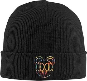 Generic Chapeau dHomme, Lettres Visage dOurs Design dAlbum Vibrant pour Hommes, Femmes Unisexe Bonnet tricot&eacute;, Bonnet &agrave; Pullover, Cadeau Chaud Hiver Chaud de 