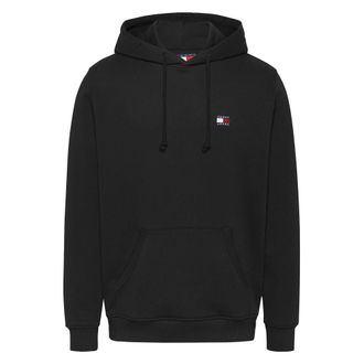 Tommy Jeans Schwarzer Hoodie mit K&auml;ngurutasche - - Sweatshirts & Hoodies - Herren - Schwarzk - S