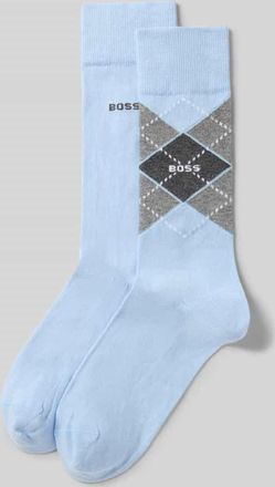 HUGO BOSS Socken aus Baumwoll-Mix im 2er-Pack Modell ARGYLE