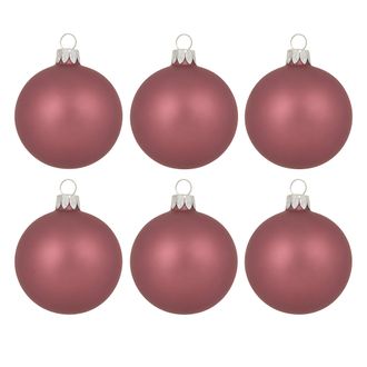 Kaemingk Weihnachtskugeln Glas 8cm mundgeblasen 6er Box - gro&szlig;e Christbaumkugeln Weihnachtsbaumkugeln f&uuml;r Weihnachten - Christbaumschmuck & Weihnachtsbaumschmu