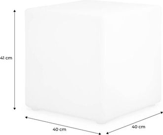 Sweeek Cube LED 40cm - Cube d&eacute;coratif lumineux. 40x40cm. blanc chaud. commande &agrave; distance