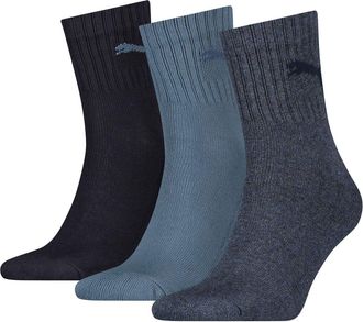 Puma unisex Sportsocken Tennissocken Kurzschaft Short Crew 231011001 3 Paar, Farbe:Blau, Menge:3 Paar (1x 3er Pack), Gr&ouml;&szlig;e:35-38, Artikel:-460 denim blue