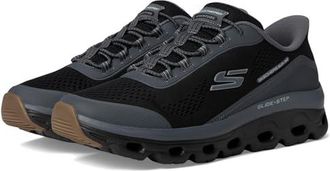 Skechers Baskets &agrave; Enfiler pour Homme Glide-Step Sole Mains Libres, Noir/Charbon, 44 EU