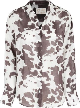 MC2 Saint Barth Femme, Blouses et Chemises, Brun, Taille: 36 FR Cristal Shirt