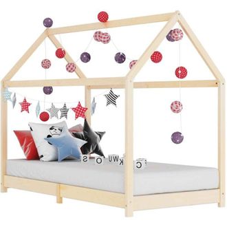 vidaXL Kinder-Bettgestell Massivholz Kiefer 90 x 200 cm - Vidaxl