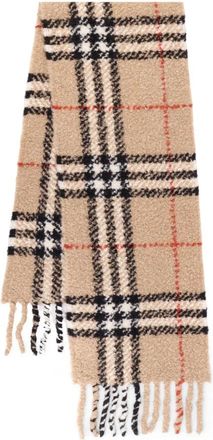 Burberry Homme, Accessoires, Beige, Taille: ONE Size Mu G Check Boucl&eacute; Scarf