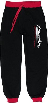 Lavecchia Jogginghose Lavecchia Herren Jogginghose LV-2020 (Black-Red, 3XL) lässige & bequeme Sweat Hose