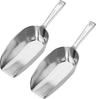 Westmark 2 Back-/Abwiege-/Abfüllschaufeln, Füllvolumen: je 300 ml (ca. 290 g Mehl), Aluminium, Hygia, Silber, 915122E3