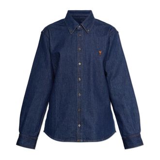 Ami Femme, Blouses et Chemises, Bleu, Taille: 34 FR Ami de Coeur Shirt