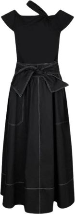 Liu Jo Femme, Robes, Noir, Taille: 44 FR Robe avec encolure Bardot