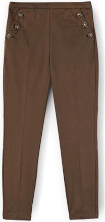 Motivi Femme, Pantalons, Vert, Taille: 34 FR Pantalon skinny en coton technique