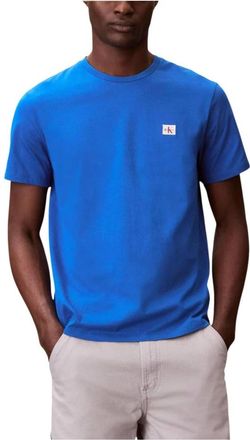 Calvin Klein Jeans Homme, Tops, Bleu, Taille: 2XL T-shirt &agrave; Manches Courtes et Col Rond en Coton