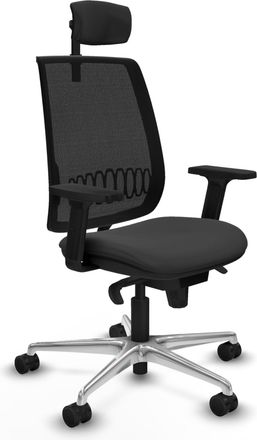 Piqueras y Crespo Alares verstellbarer Stuhl mit 2D-Armlehnen, h&ouml;henverstellbarer Lendenwirbelst&uuml;tze und h&ouml;henverstellbarem Kopfteil und Neigungsverstellung, ausgestatt